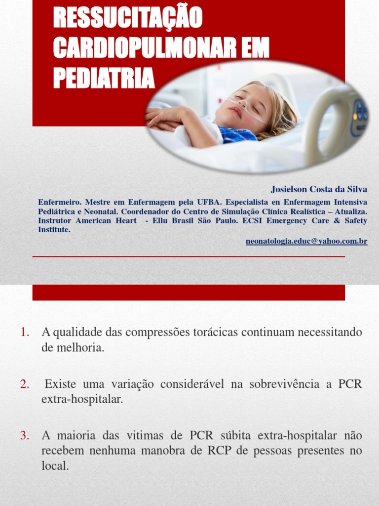 PCR em Pediatria | PDF | Reanimação cardiopulmonar | Coração
