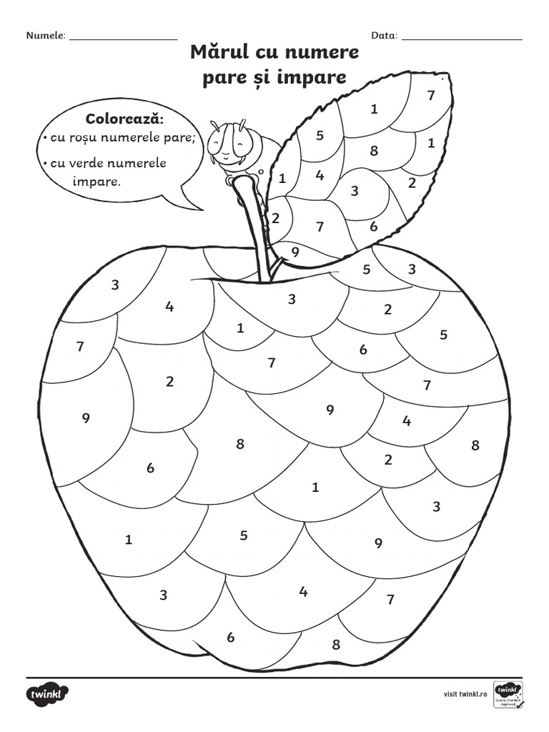 M 15 Marul Cu Numere Pare Si Impare Coloreaza Dup Cod PDF | PDF