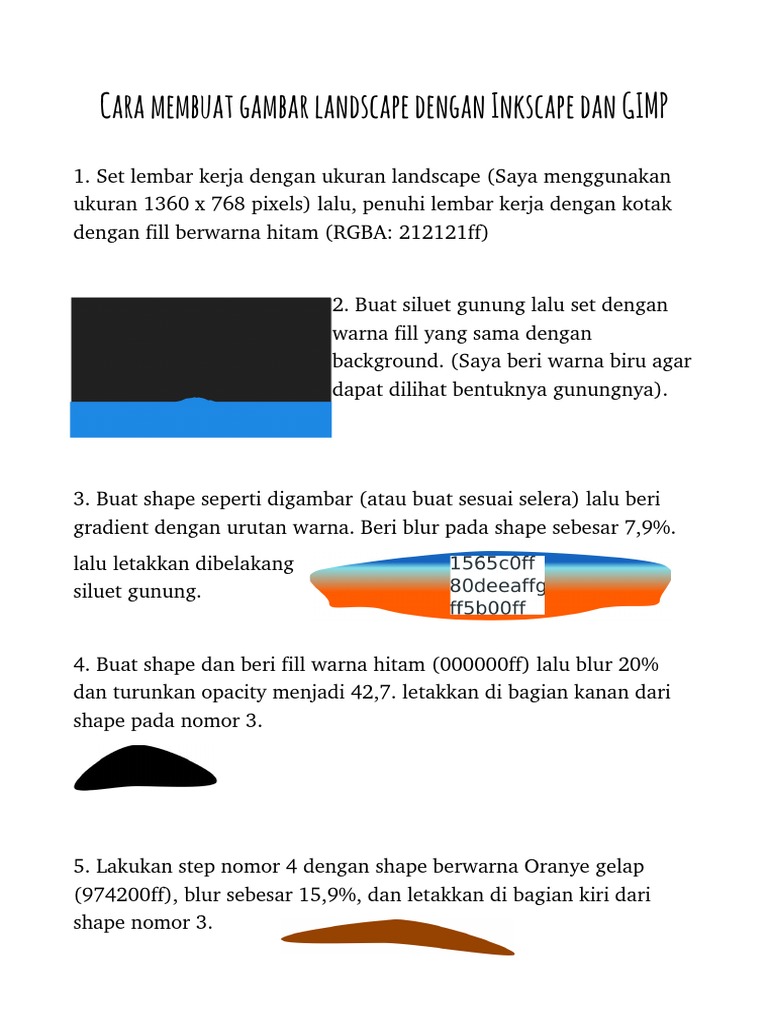 Tutorial Landscape Inkscape Dan GIMP | PDF