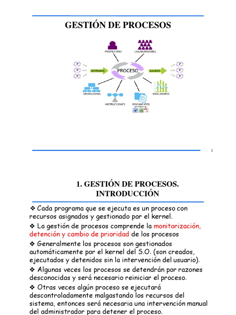 LINUX - Gestion de Procesos | PDF | Proceso (Computación) | Interfaz de línea de comando