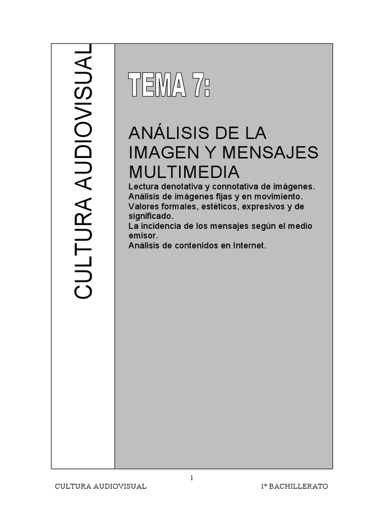 Bloque 5 - ANÁLISIS DE IMÁGENES Y MENSAJES MULTIMEDIA | PDF | Los símbolos | Imagen