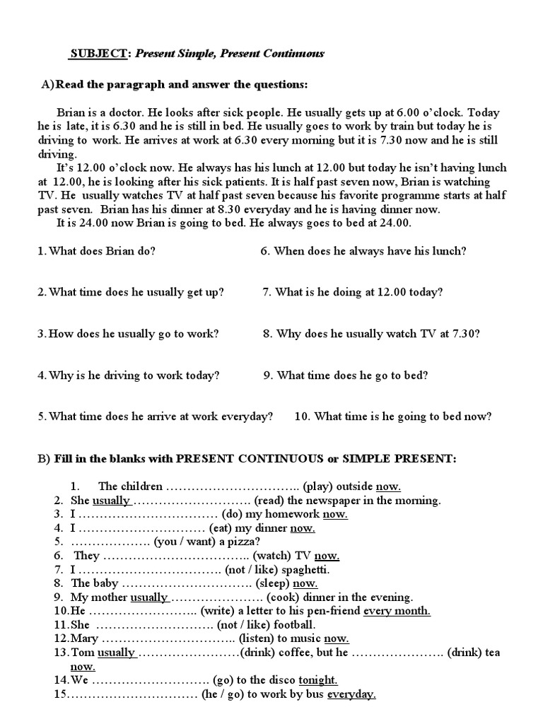 Worksheets Grammar | PDF