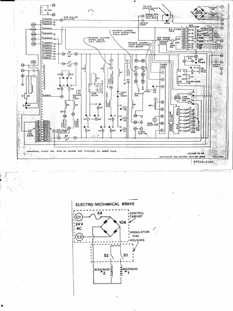 Universal Unimaster 625 X-Ray - Schematics PDF | PDF