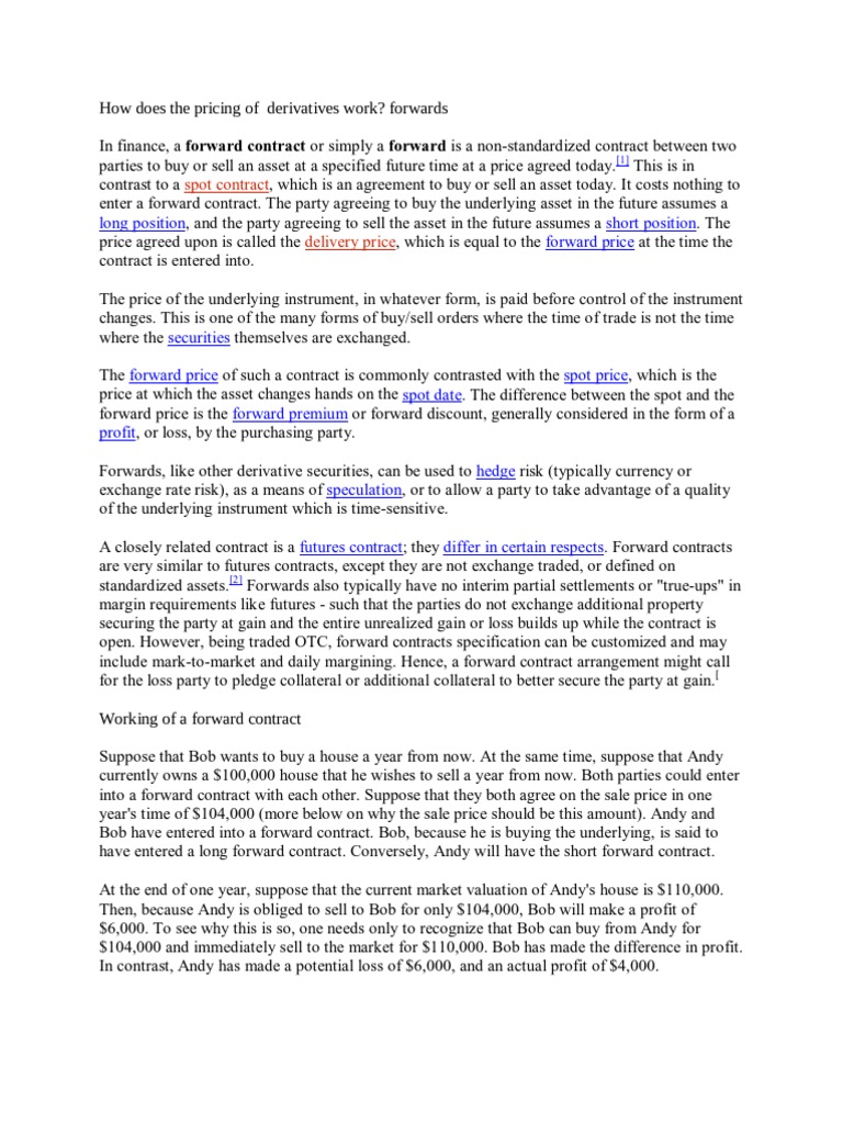Exploring Forward Contracts: Uses, Pricing, and Examples of Forward ...