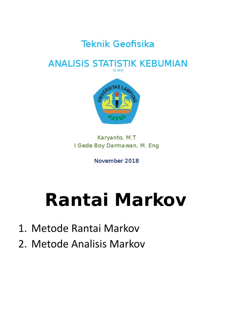 Rantai Markov | PDF
