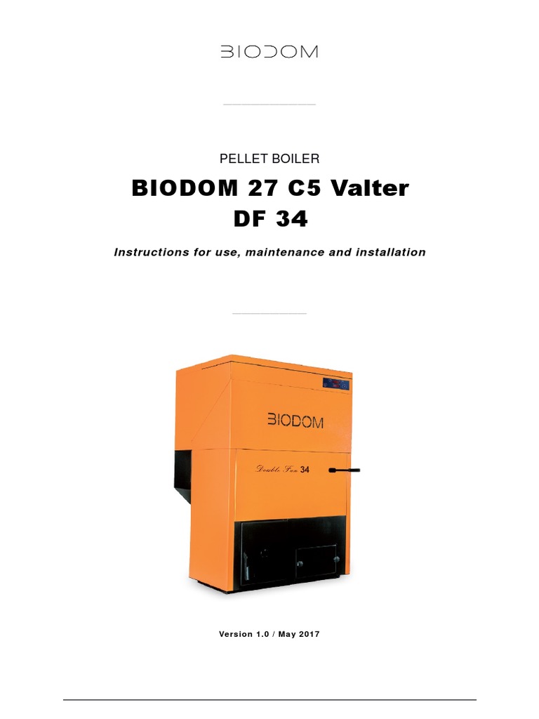 BIODOM 27 C5 DF Installation Manual PDF | PDF | Chimney | Boiler
