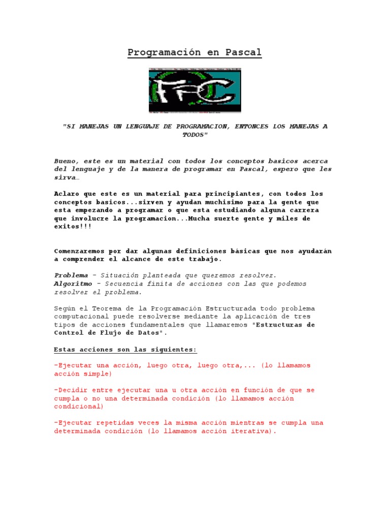 Perdido Con Pascal | PDF | Lenguaje de programación | Tipo de datos