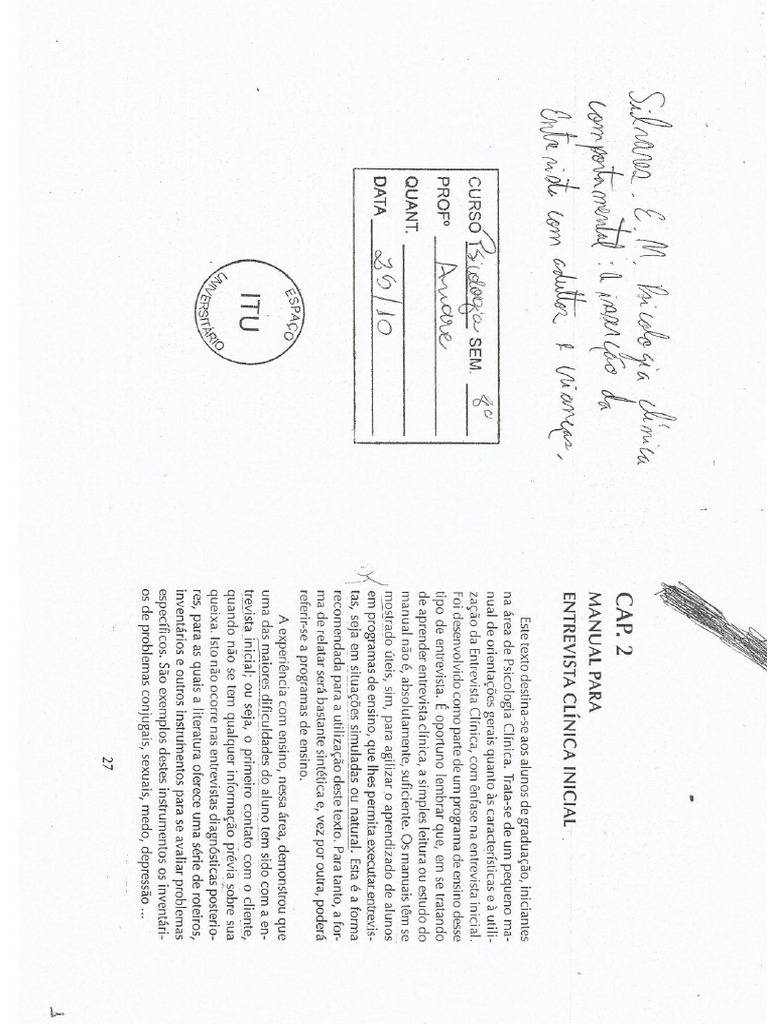 Cap. 2 - Manual para Entrevista Clínica Inicial-Compressed | PDF