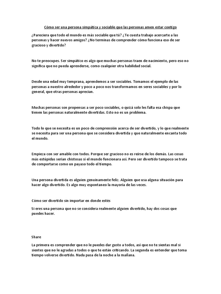 Cómo Ser Una Persona Simpática y Sociable Que Las Personas Amen Estar ...