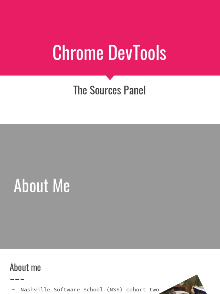 Chrome DevTools - The Sources Panel PDF | PDF | Document Object Model ...