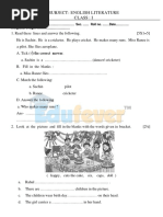 CBSE Class 1 English Question Paper Set E | PDF