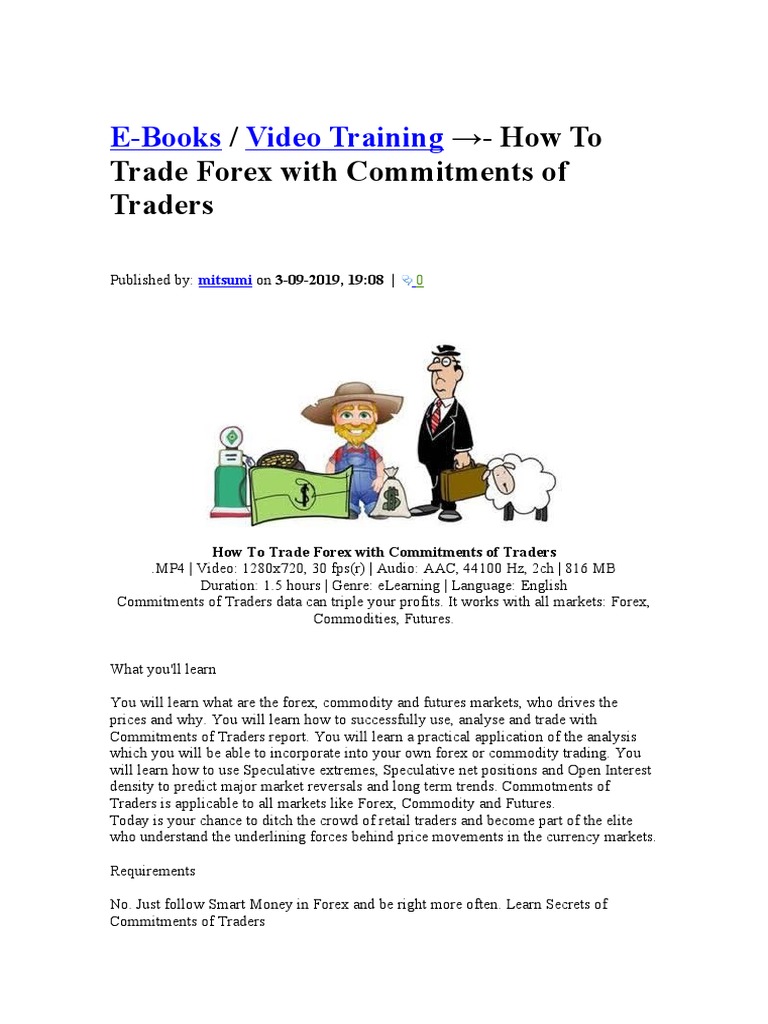 How To Trade Forex With Commitments of Traders | Download Free PDF ...