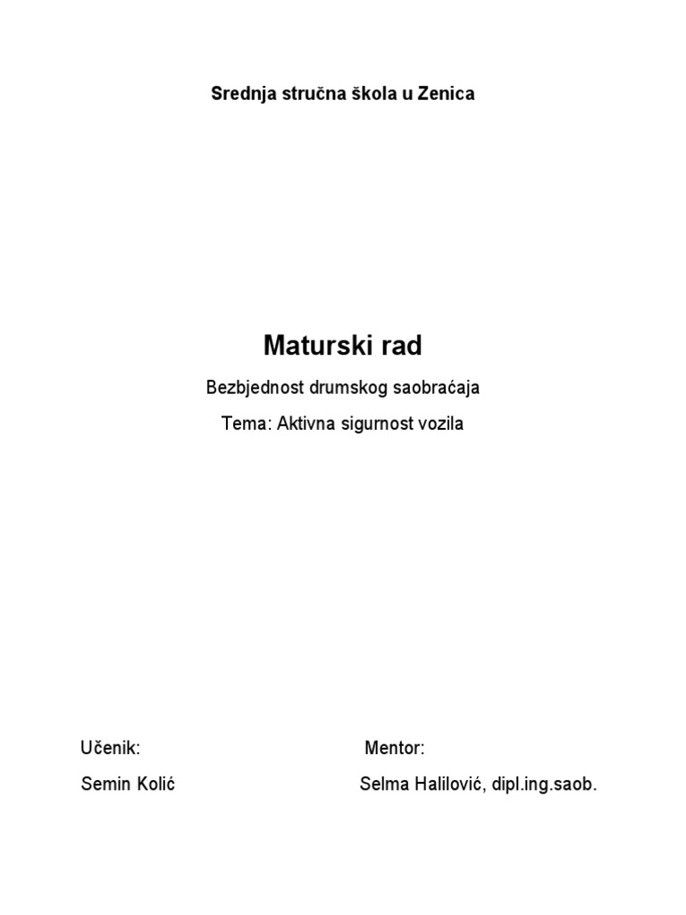 Maturski Rad | PDF