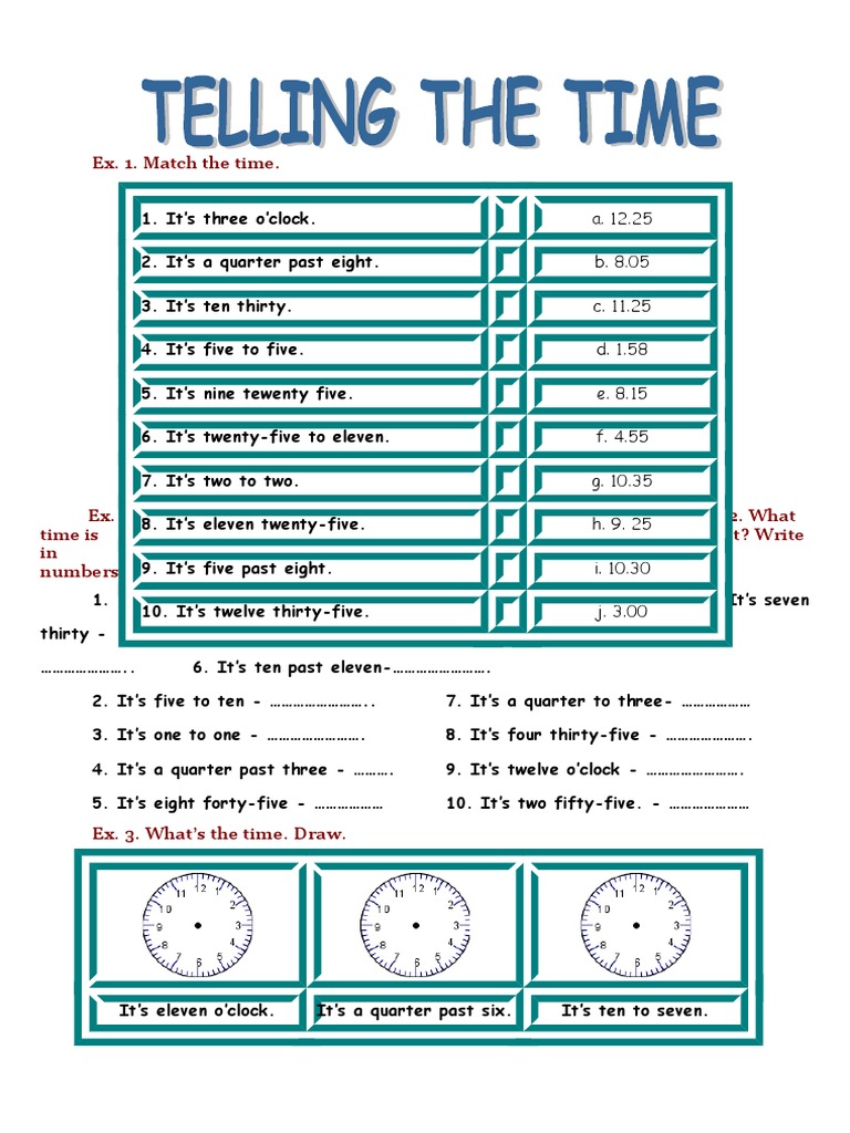 Telling The Time Fun Activities Games Tests Warmers Coolers - 3172 | PDF