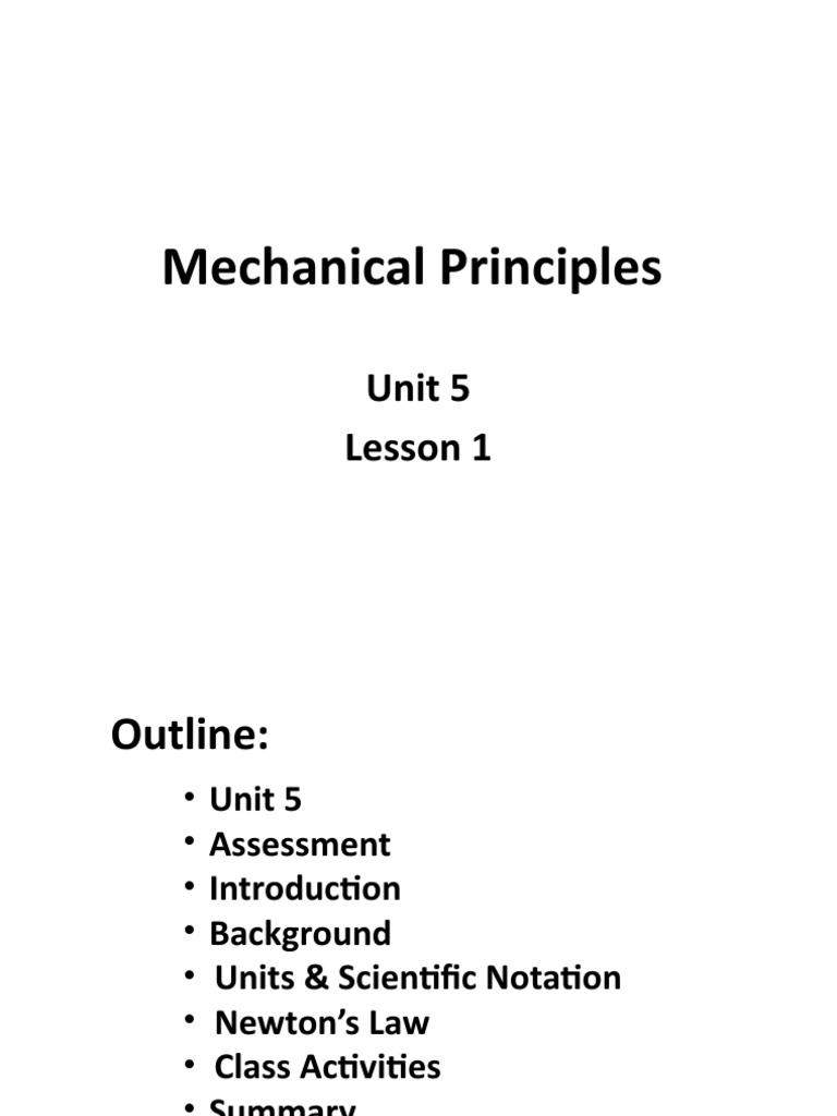 Mechanical Principles First Class | PDF | Force | Mechanics