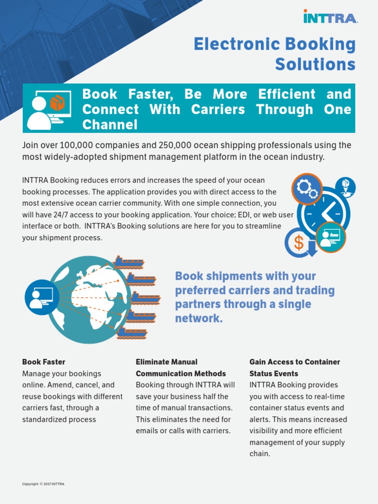INTTRA Ocean Trade Platform Brochure | PDF | Electronic Data ...