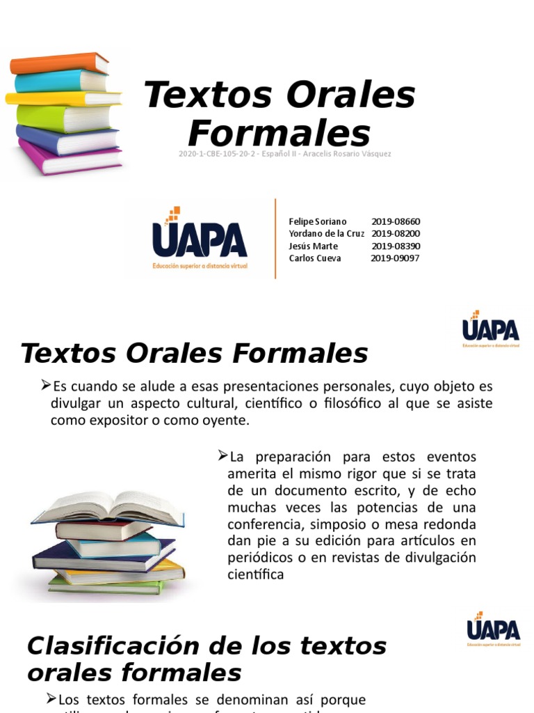 Textos Orales Formales | PDF | Mesa redonda | Ensayos