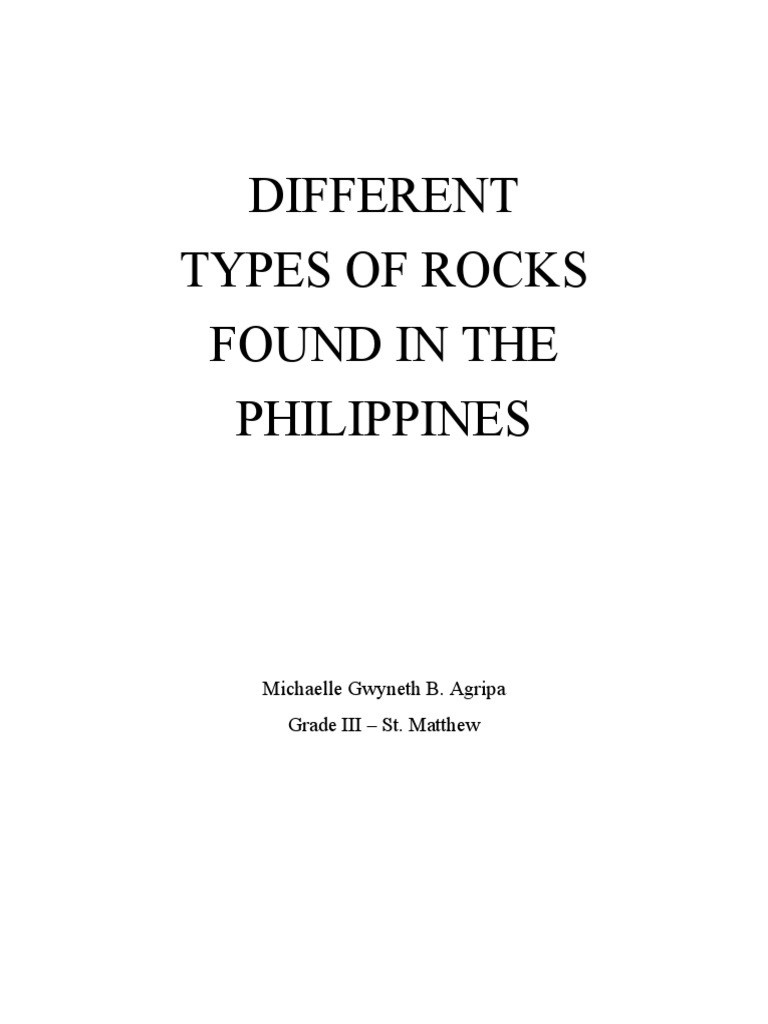 Kinds of Rocks in The Philippines | PDF | Rock (Geology) | Igneous Rock