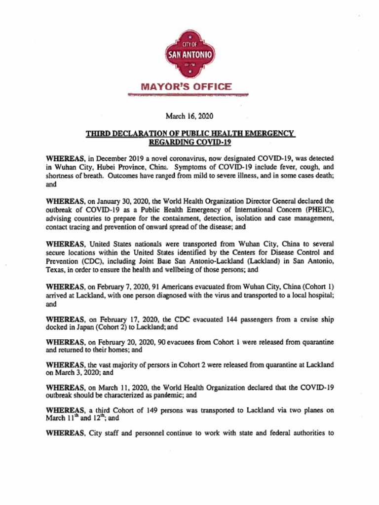 Emergency Order 3 | PDF