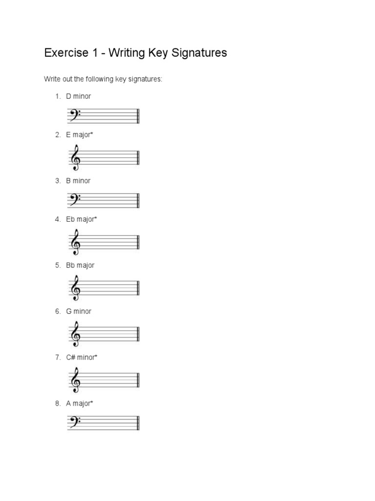 G3 Key Signatures | PDF