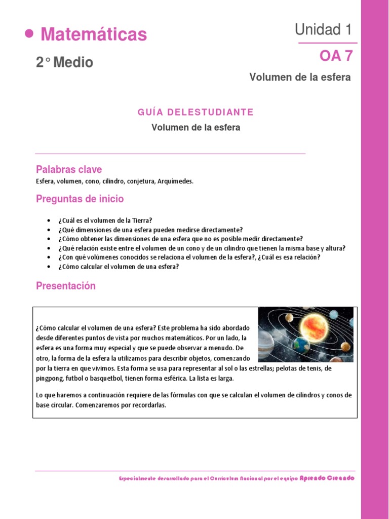 Guia Esfera | PDF | Esfera | Pi