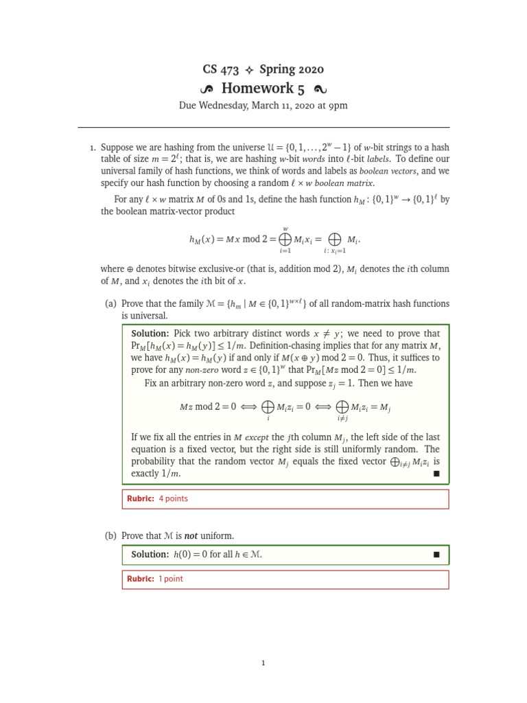 hw5 Sol PDF | PDF | Computer Programming | Mathematical Concepts