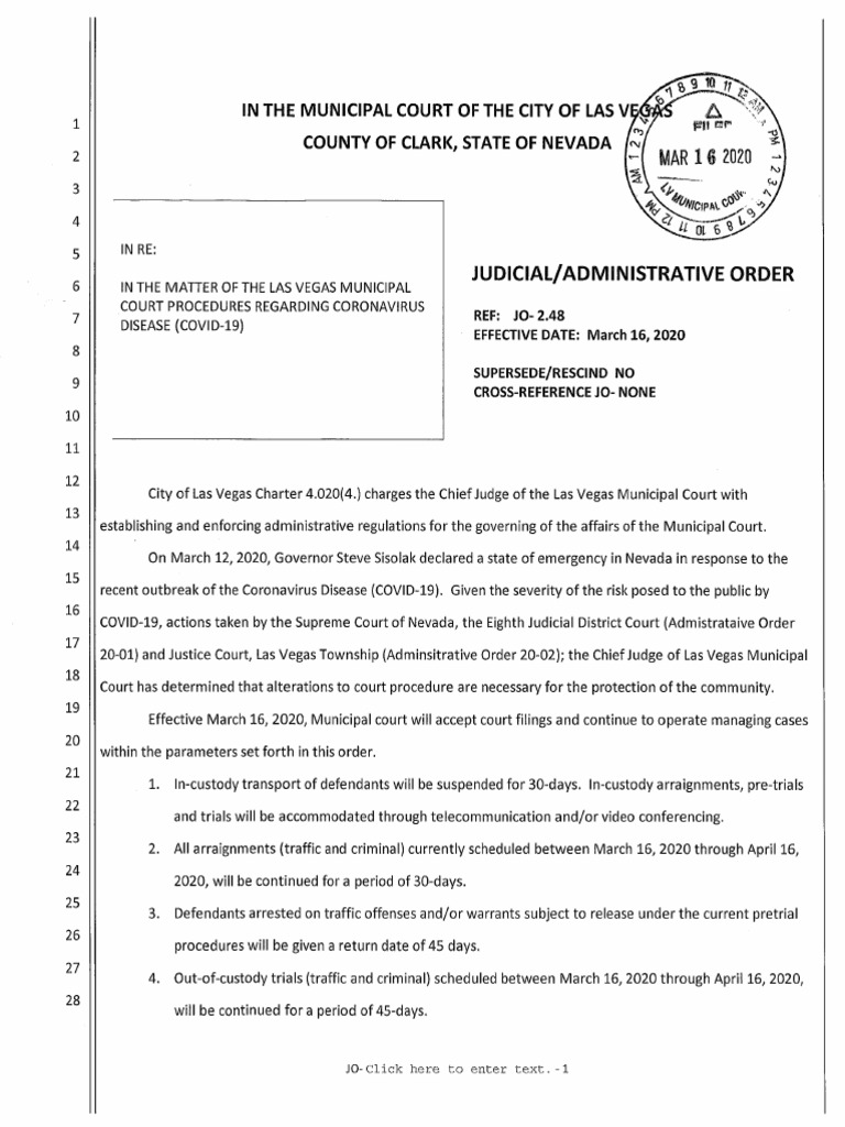 Municipal Court Order | PDF