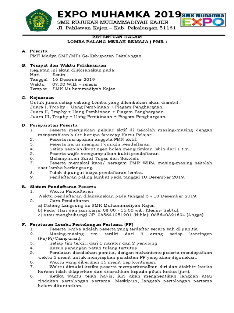 Aturan Lomba PMR | PDF