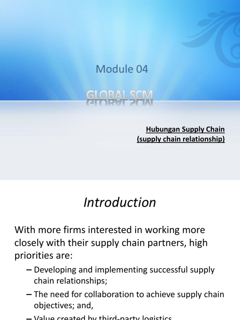 Materi Ajar - Global SCM - M04 Hub SCM PDF | PDF | Supply Chain | Logistics