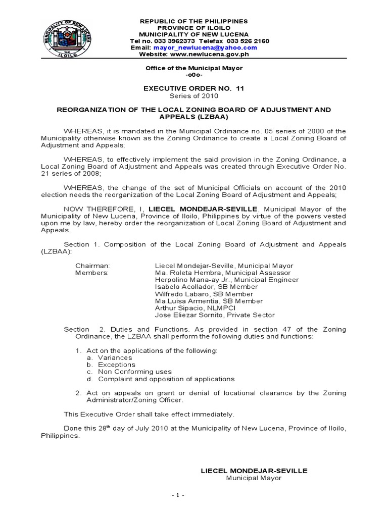 Sample Lzbaa Executive Order 2 | PDF | Public Sphere | Justice