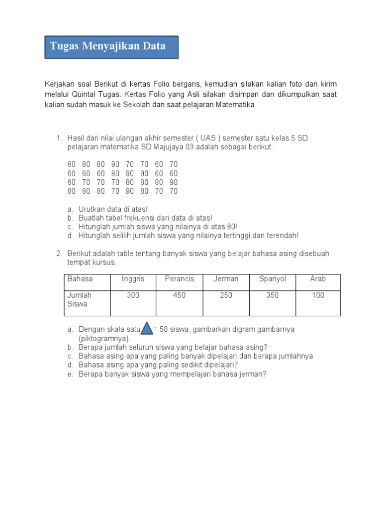Latihan Soal Menyajikan Data | PDF