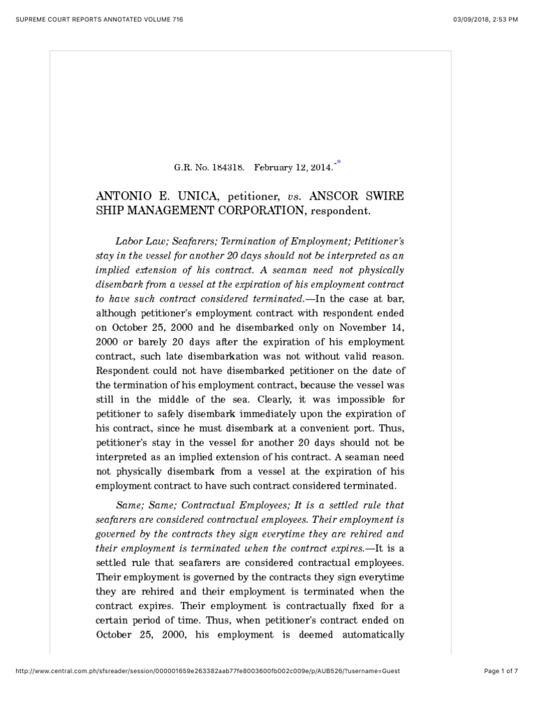 118 Unica v. Anscor | PDF | Certiorari | Employment