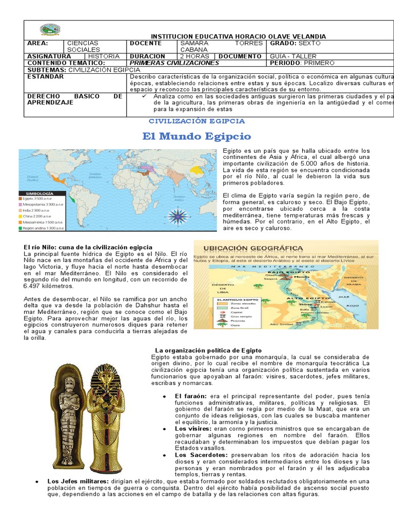 Guia Civilización Egipcia | PDF | Antiguo Egipto | Pirámides egipcias