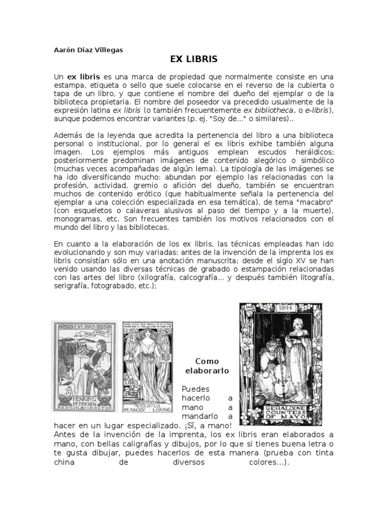 Ex Libris | PDF | Libros | Diseño de libro