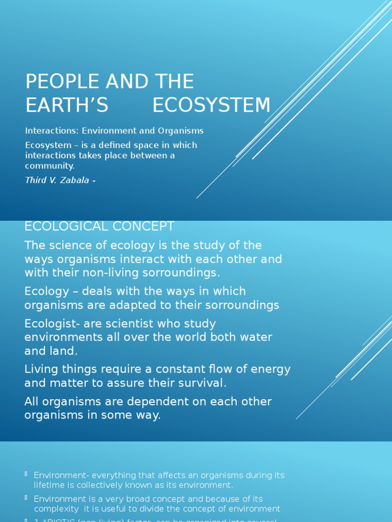 PEOPLE and The Earth's Ecosystem - Third v. Zabala | PDF | Food Web ...