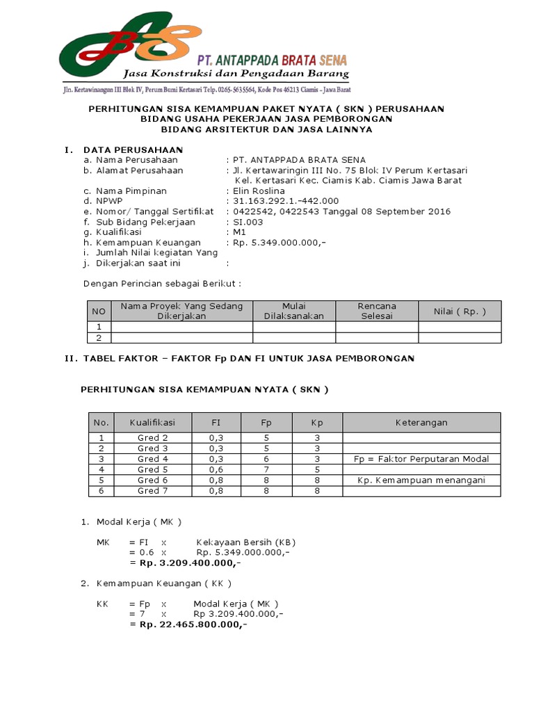 Contoh SKN PDF | PDF