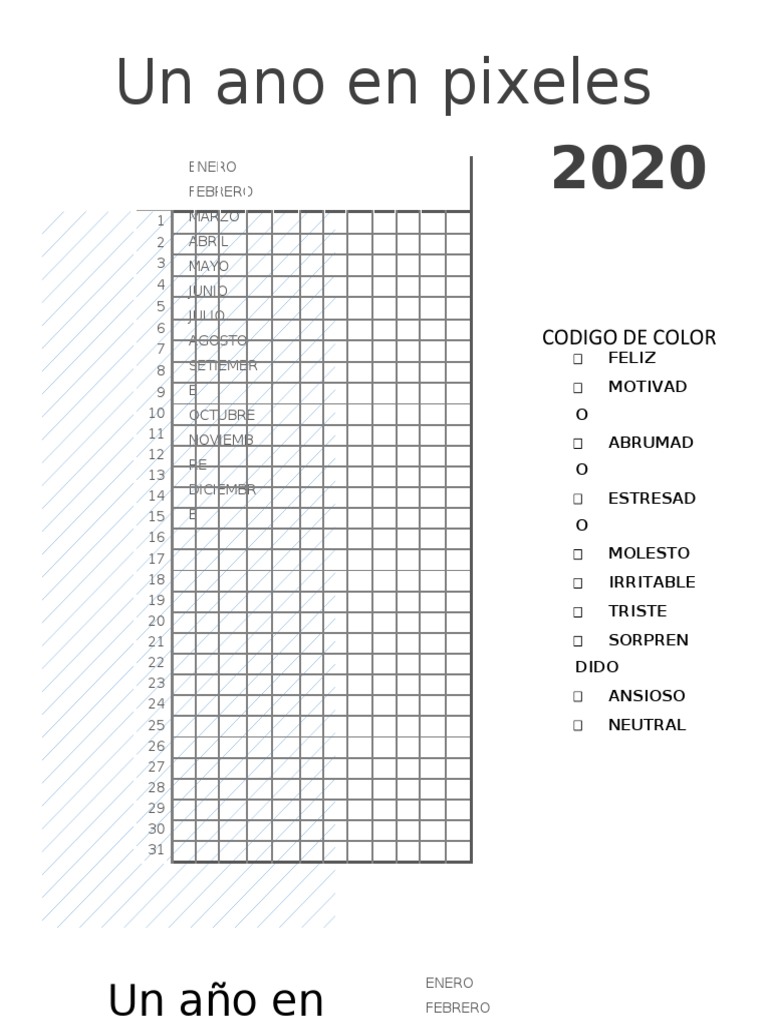 Mi año en píxeles 2020 | PDF