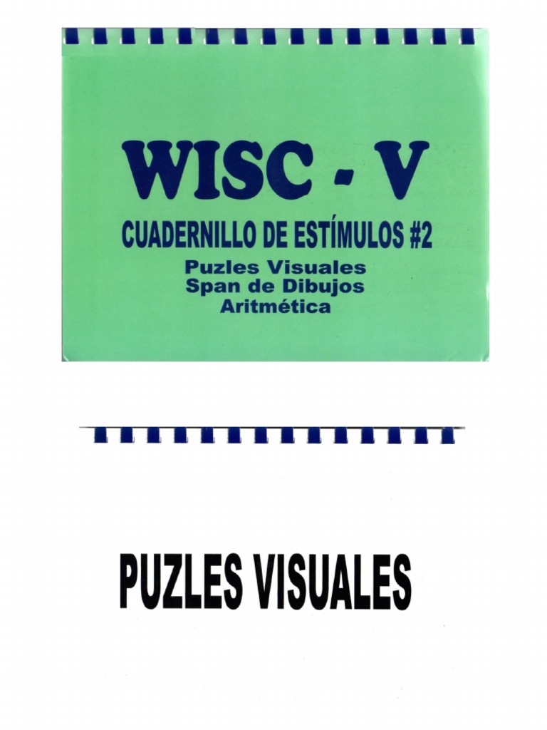 Puzles Visuales y Span de Dibujos Wisc V | PDF