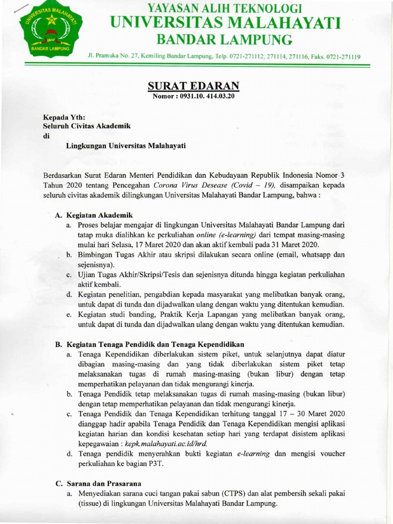 Surat Edaran | PDF