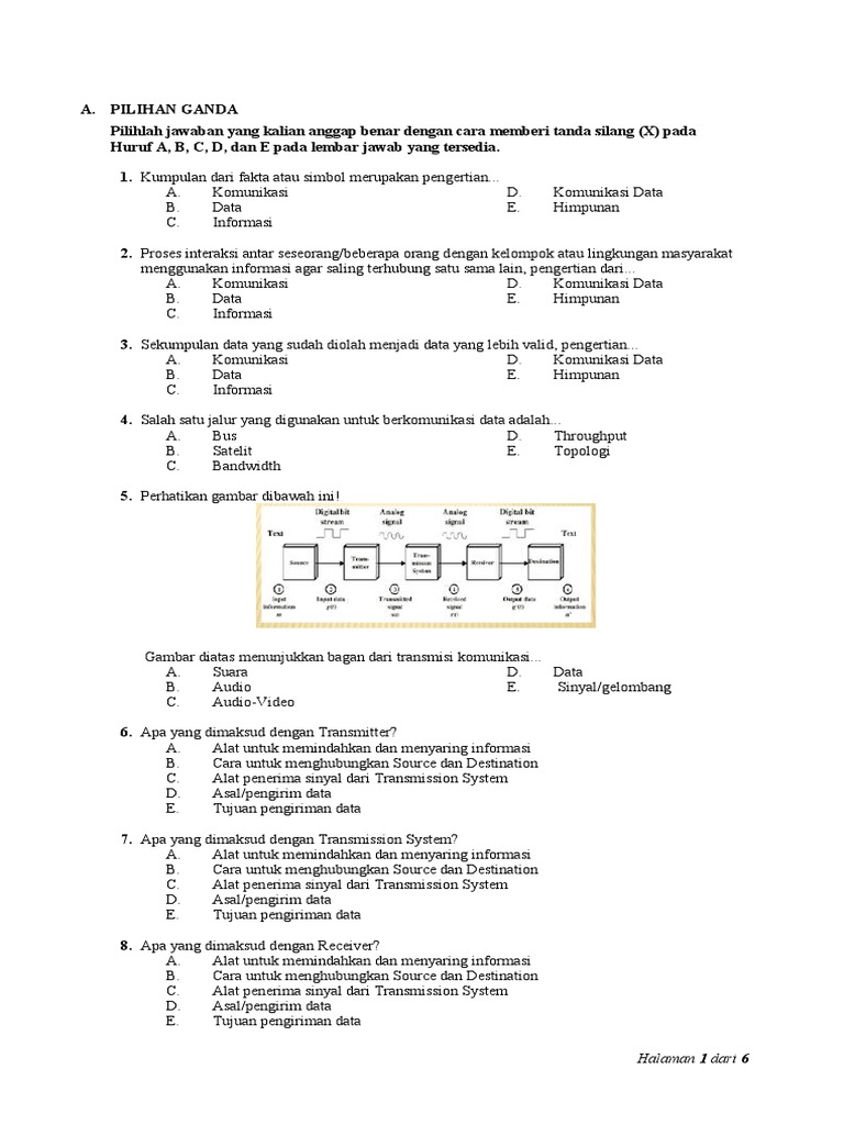 Soal TLJ PAS Latihan | PDF