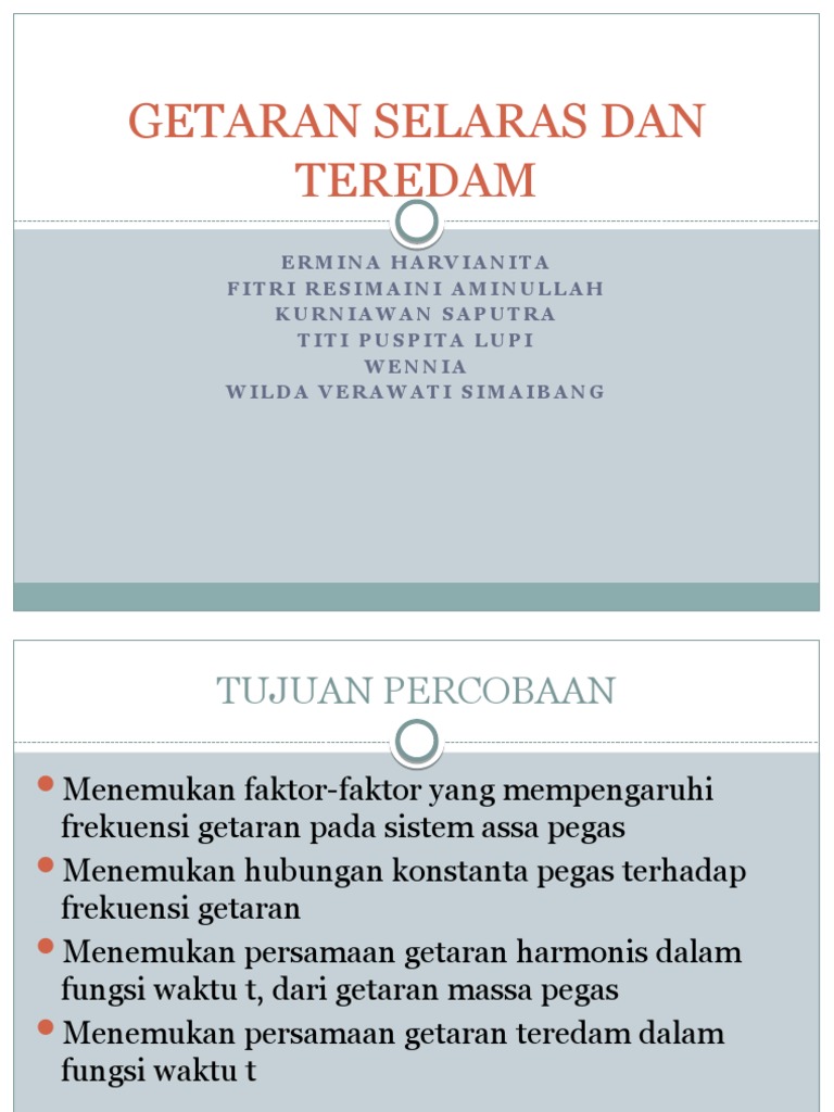 Getaran Selaras Dan Teredam | PDF