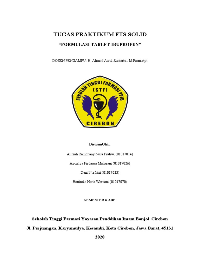 Formulasi Tablet Ibuprofen | PDF