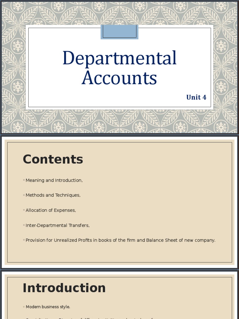 Chapter - 3 - Departmental Accounts | Download Free PDF | Expense | Prices