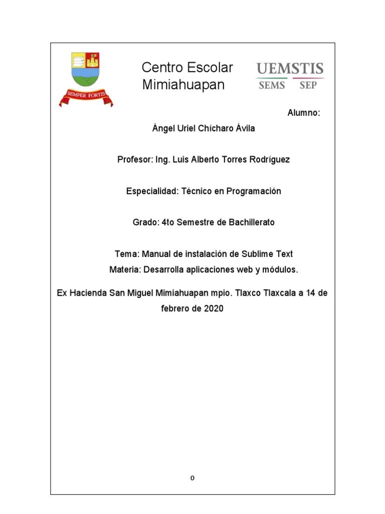 Manual de Instalacion de Sublime Text | PDF | Programa de computadora | Programación