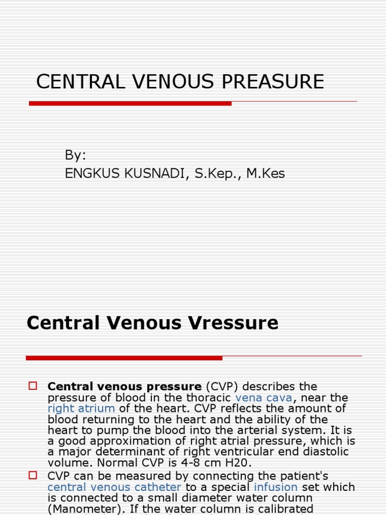 Central Venous Preasure | PDF | Intravenous Therapy | Clinical Medicine