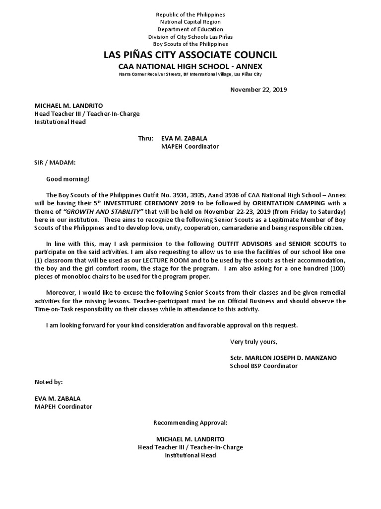 Investiture Program | PDF | Youth Organizations | Outdoor Recreation