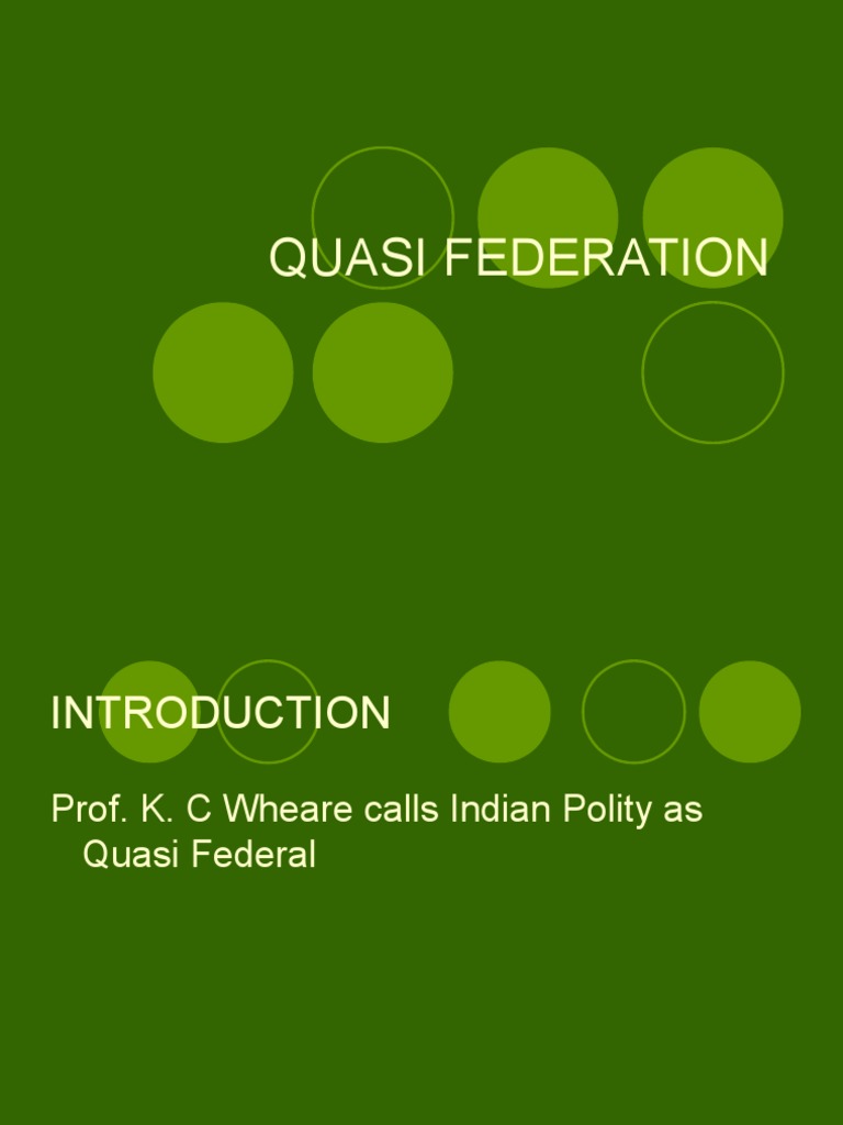 Quasi Federal Structure of India | PDF