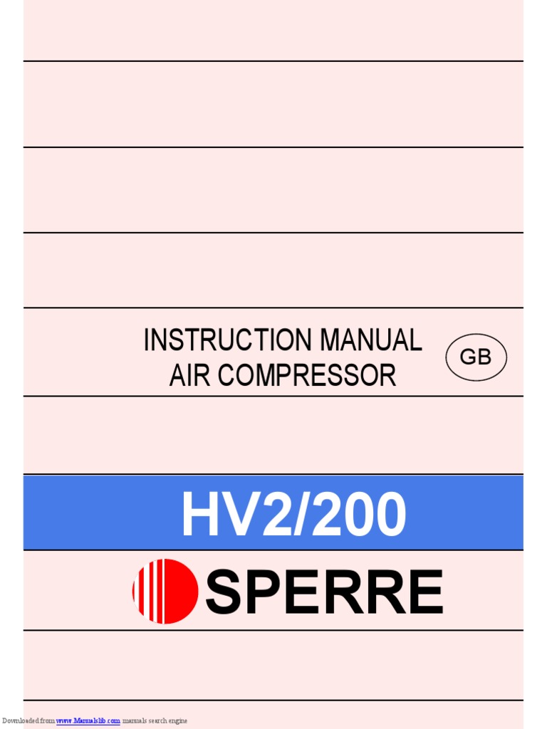 Sperre HV2/200 | PDF | Piston | Pump