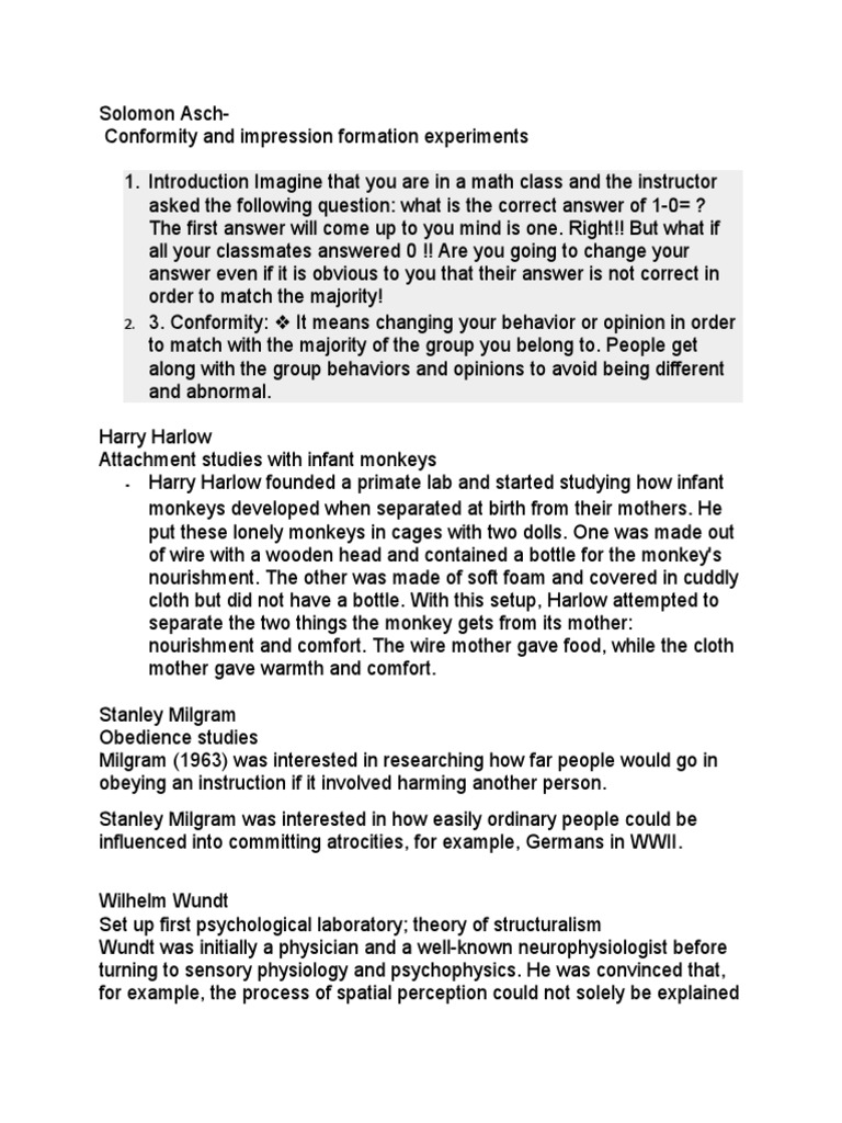 Solomon Asch | PDF | Psychology | Metaphysics Of Mind