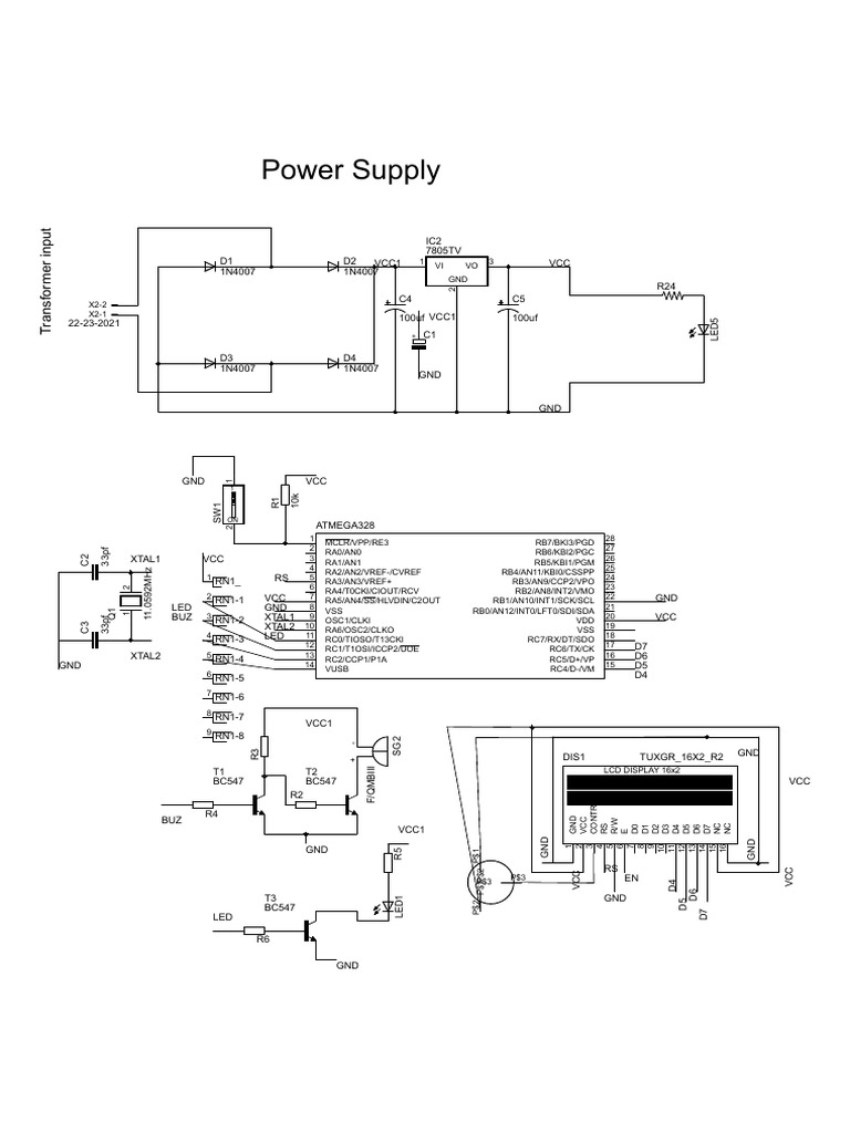Atmega328 Based Circuit Diagram of The Project | PDF | Chess